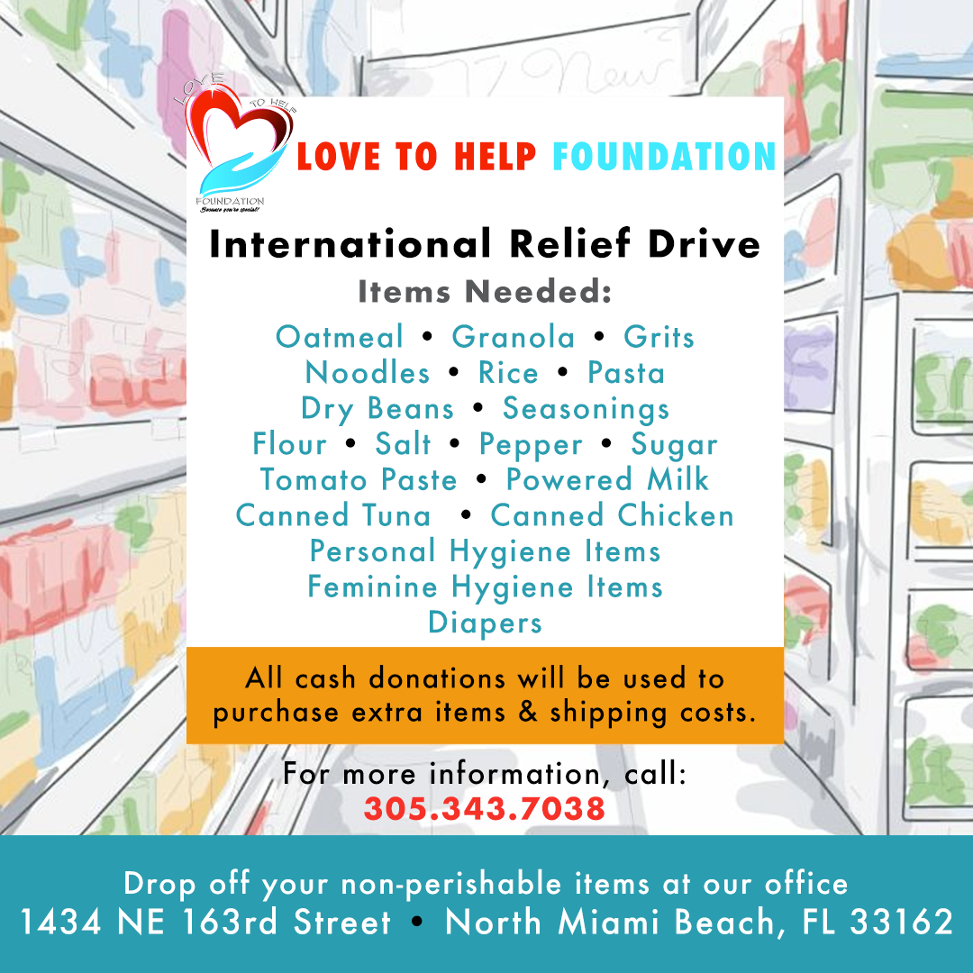 International Relief Drive - Love To Help Foundation